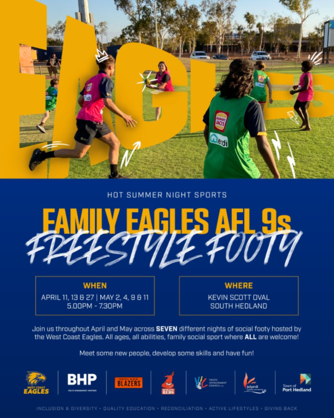 Family Eagles AFL 9s Freestyle Footy » Port Hedland Leisure